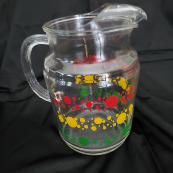 Anchor Hocking | Accents | Anchor Hocking Clear Glass Pitcher With Red ...